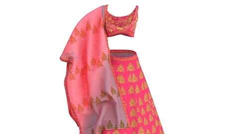 ArtStation - 3d Model of Traditional Indian Saree | Game Assets