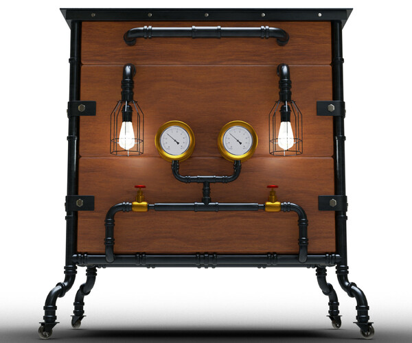 ArtStation - 3D Steampunk cabinet | Resources