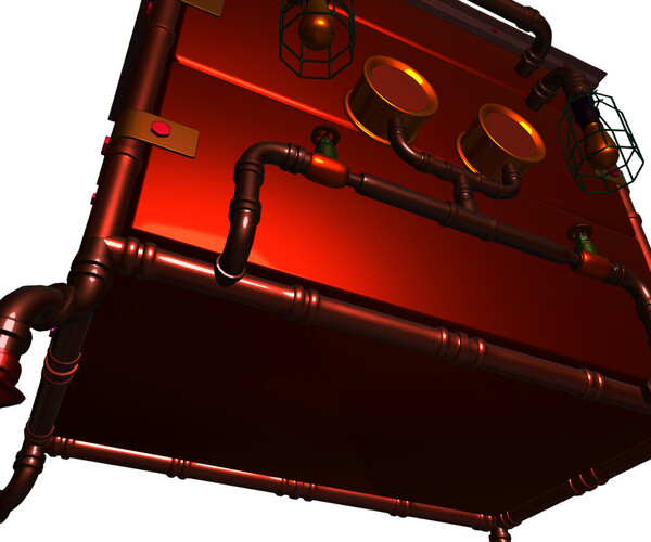 ArtStation - 3D Steampunk cabinet | Resources