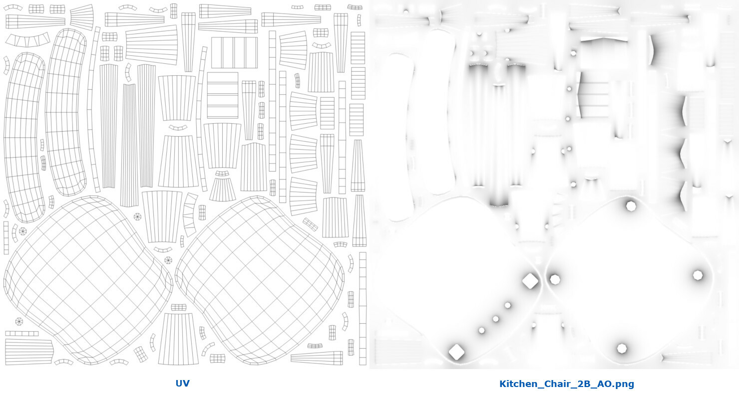ArtStation - Kitchen Chair 2B | Game Assets