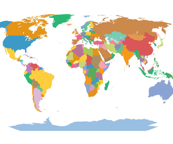 ArtStation - Vector highly detailed global atlas map set 01 | Artworks
