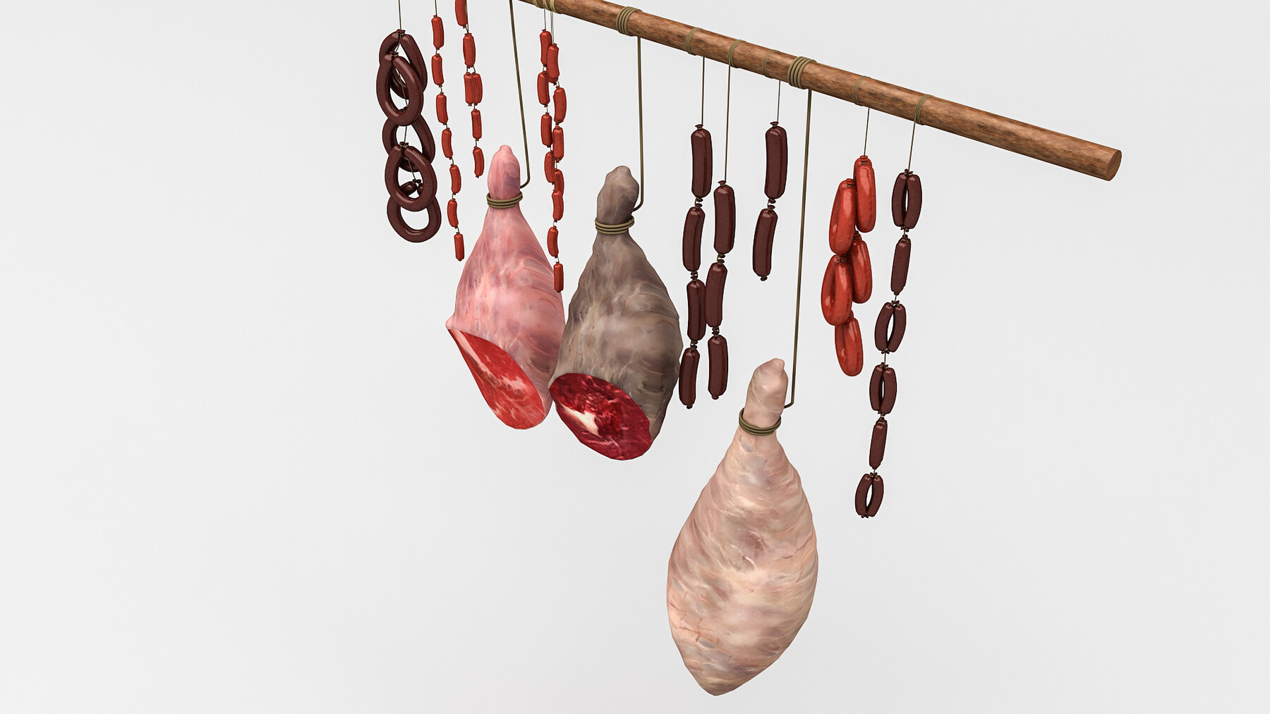 ArtStation - Meats and Sausages Low-poly 3D model | Game Assets