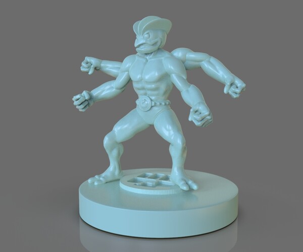 ArtStation - Pokemon Machamp Figurine and ZBrush Timelapse 3D print ...