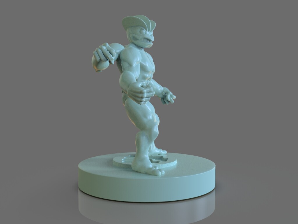 ArtStation - Pokemon Machamp Figurine and ZBrush Timelapse 3D print ...