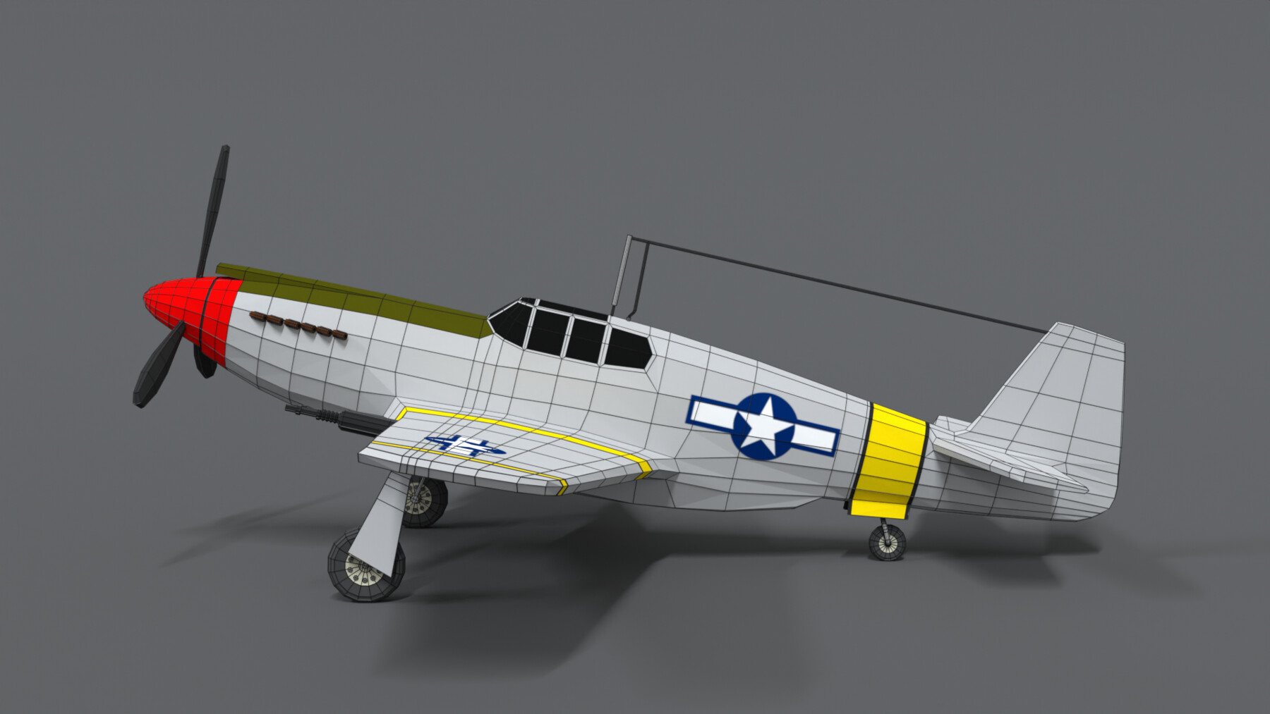 ArtStation - Low Poly Cartoon North American P-51 Mustang | Game Assets