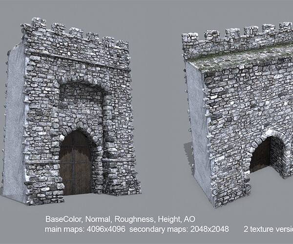 ArtStation - Modular Medieval Wall Set for Concept Art and Illustration ...