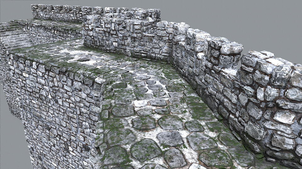 ArtStation - Modular Medieval Wall Set for Concept Art and Illustration ...