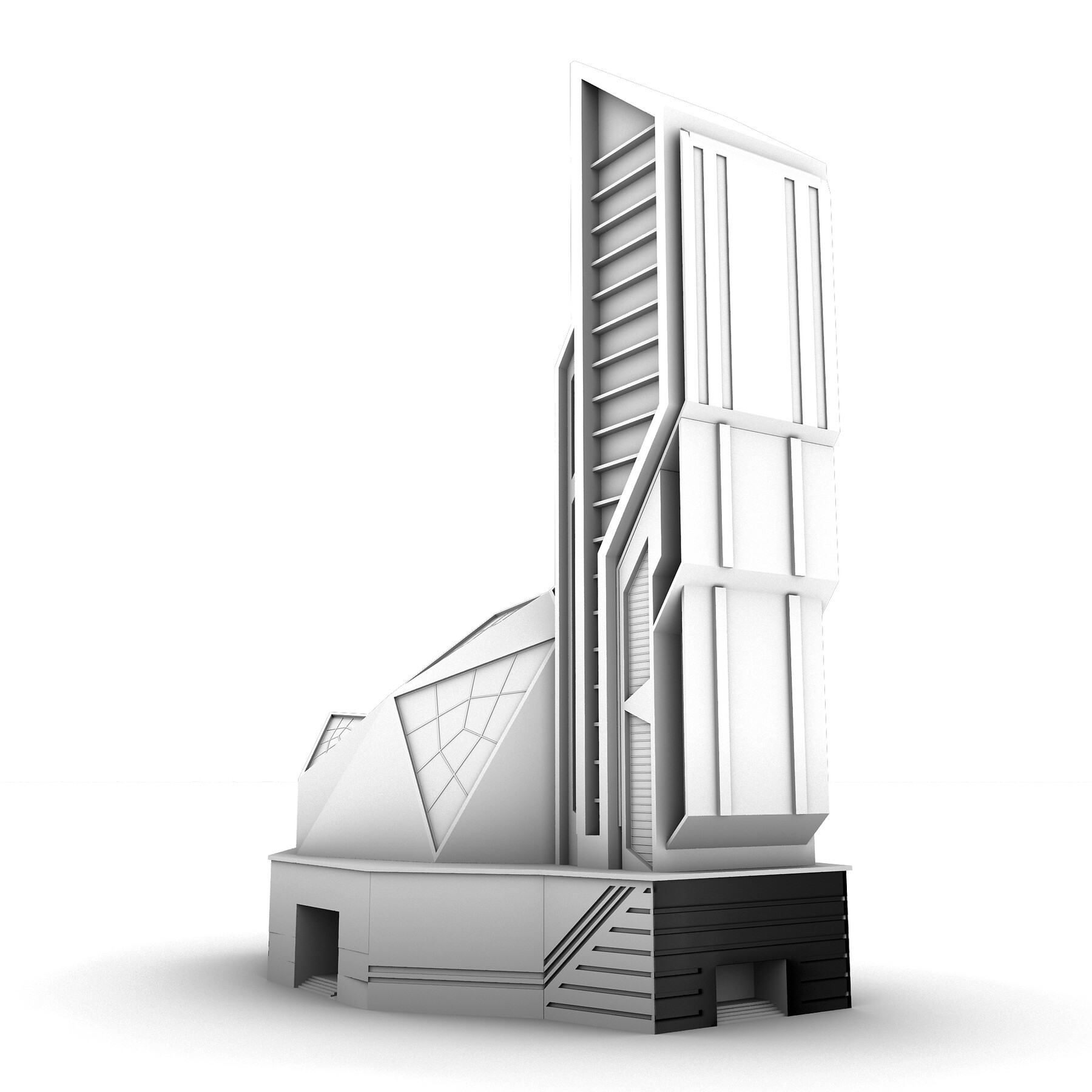 ArtStation - Futuristic Deconstruction Skyscraper | Resources