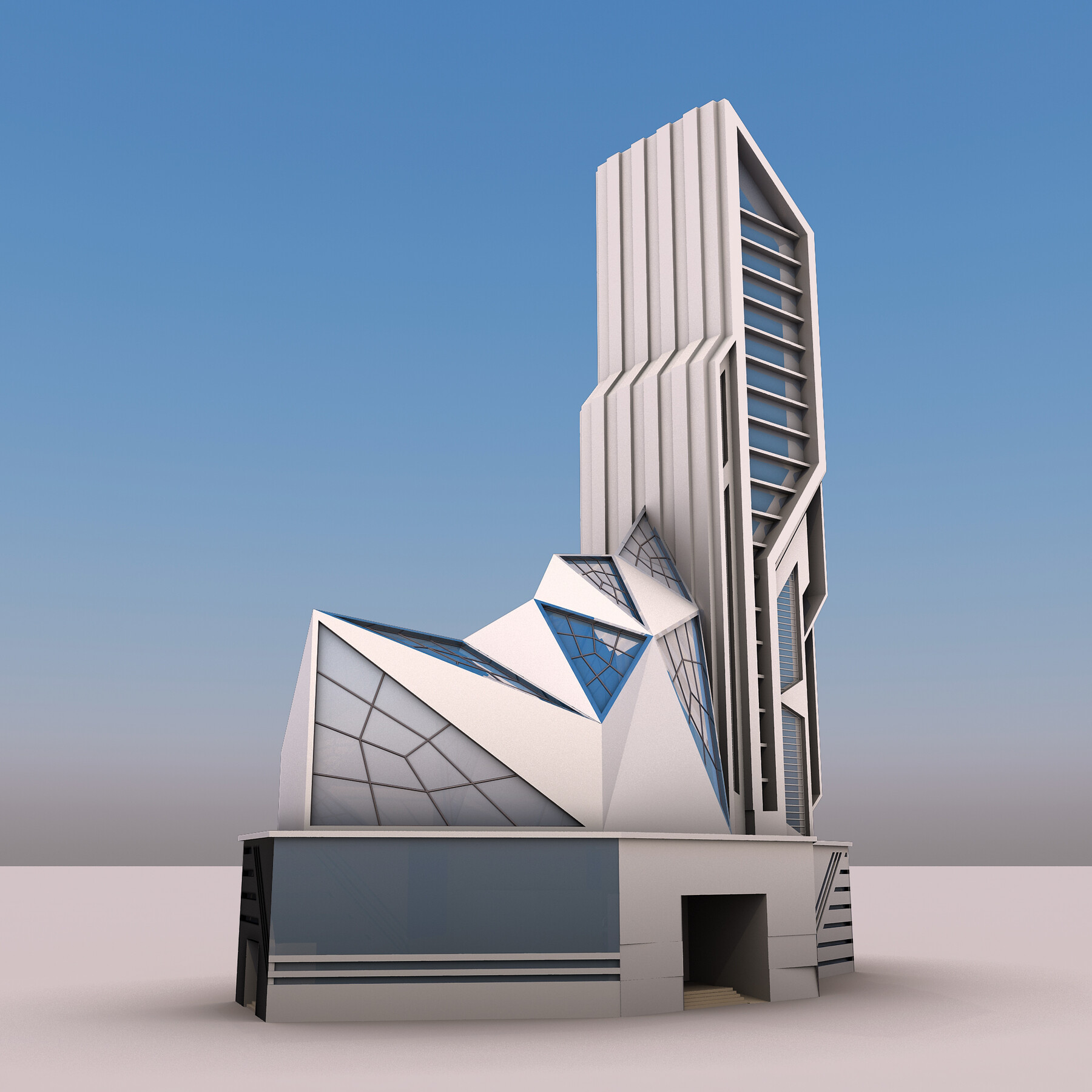 ArtStation - Futuristic Deconstruction Skyscraper | Resources