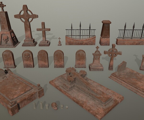 ArtStation - tombstone set | Game Assets