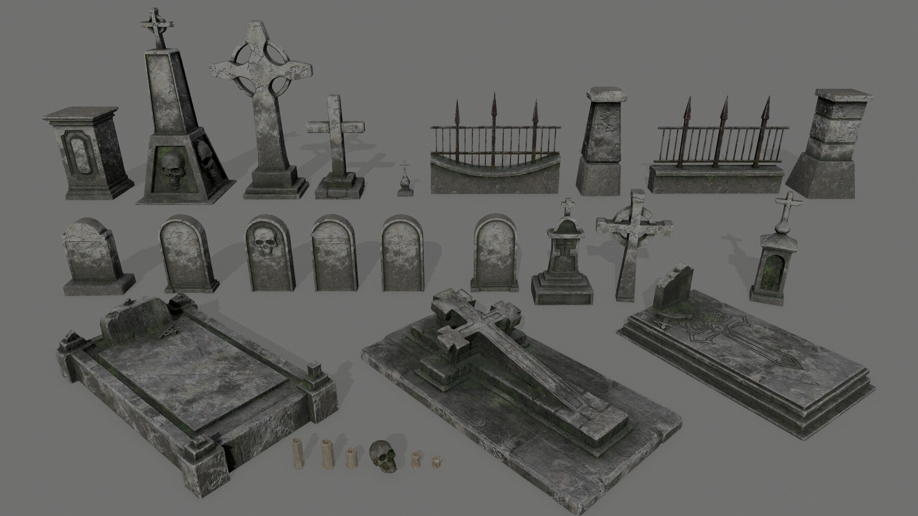 ArtStation - tombstone set | Game Assets