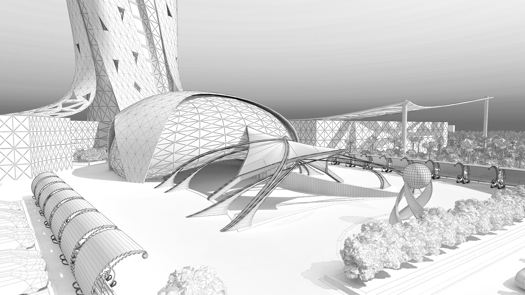 ArtStation - Organic-Parametric Skyscraper - Project 01 | Resources