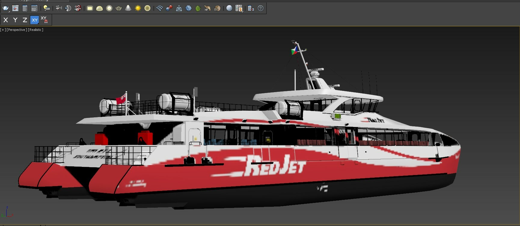 ArtStation - Red Jet 7 Passenger ferry | Resources