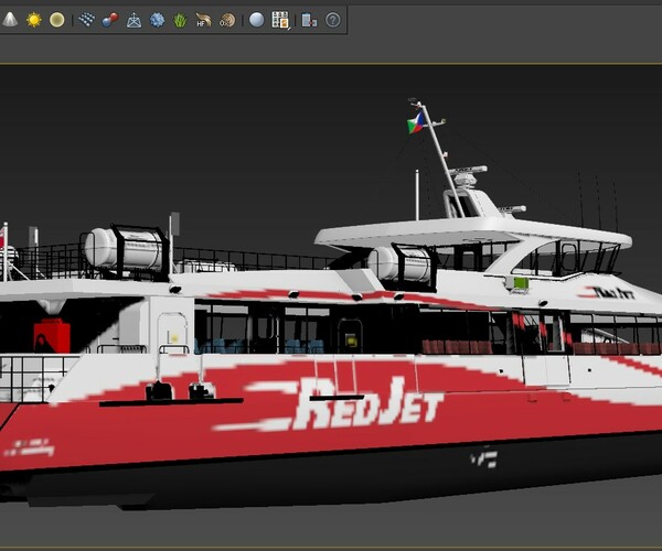 ArtStation - Red Jet 7 Passenger ferry | Resources
