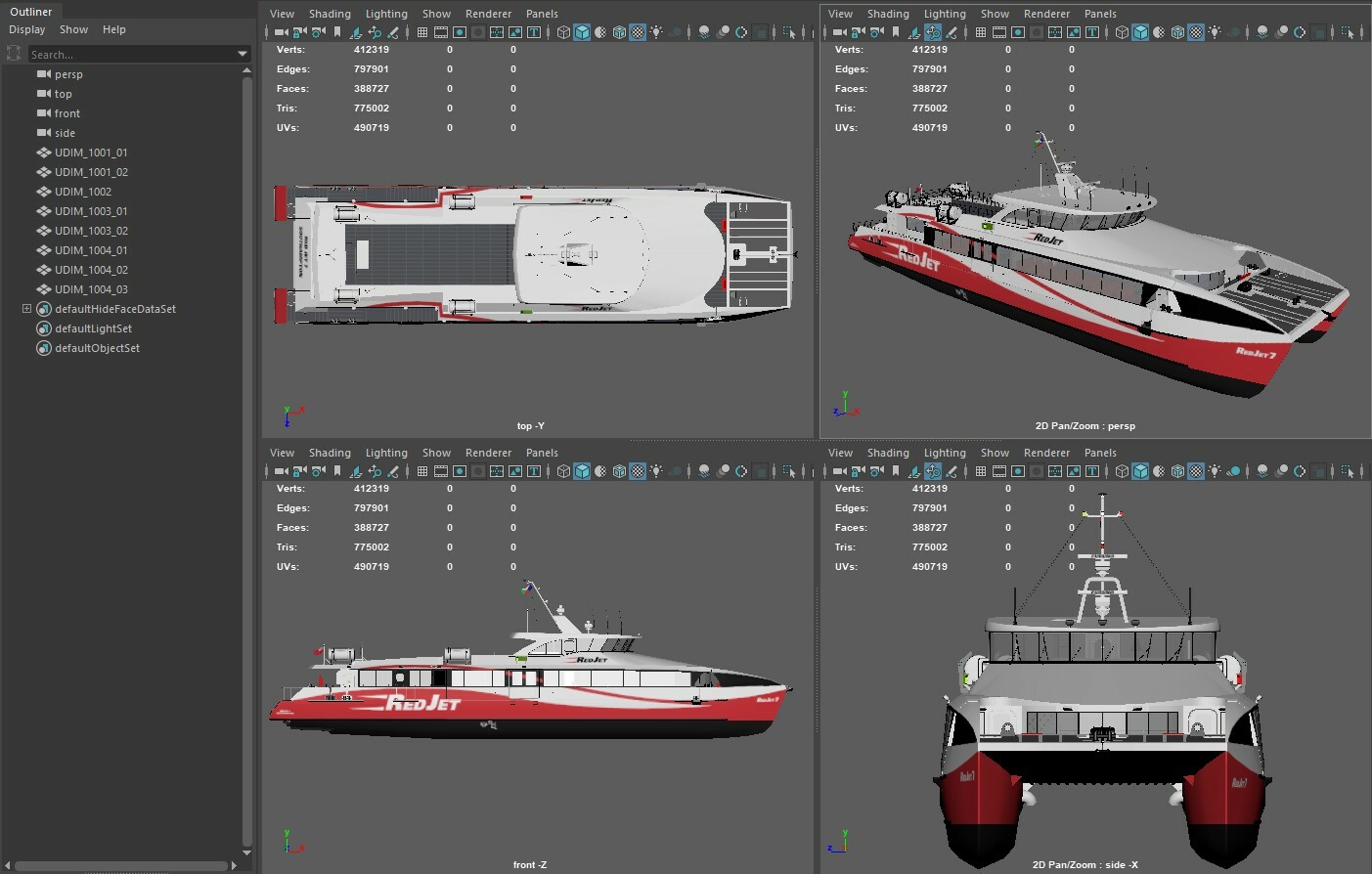 ArtStation - Red Jet 7 Passenger ferry | Resources