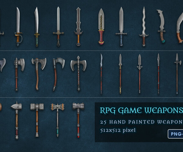 ArtStation - RPG WEAPONS v.1 | Game Assets