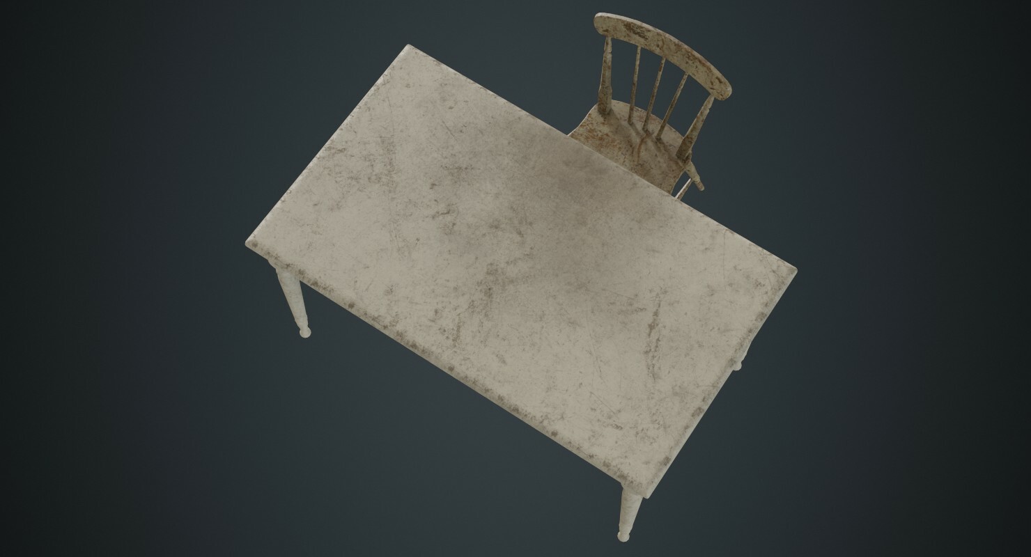 ArtStation - Table And Chair 2C | Game Assets