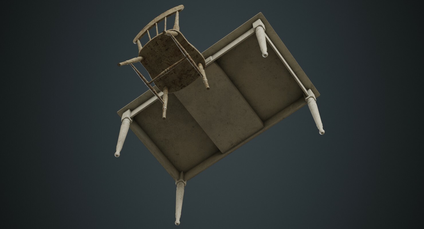 ArtStation - Table And Chair 2C | Game Assets