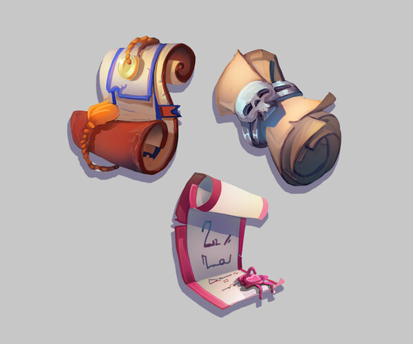 ArtStation - Scroll Icons Pack | Game Assets