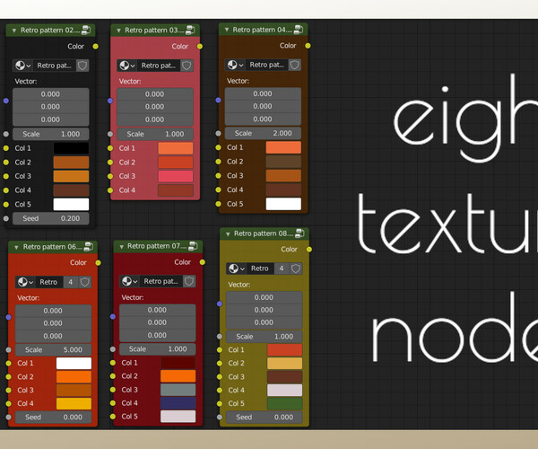 ArtStation - Procedural Retro Patterns for Blender | Resources