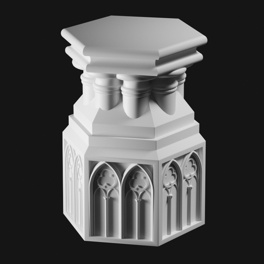 ArtStation - Gothic column base | Resources