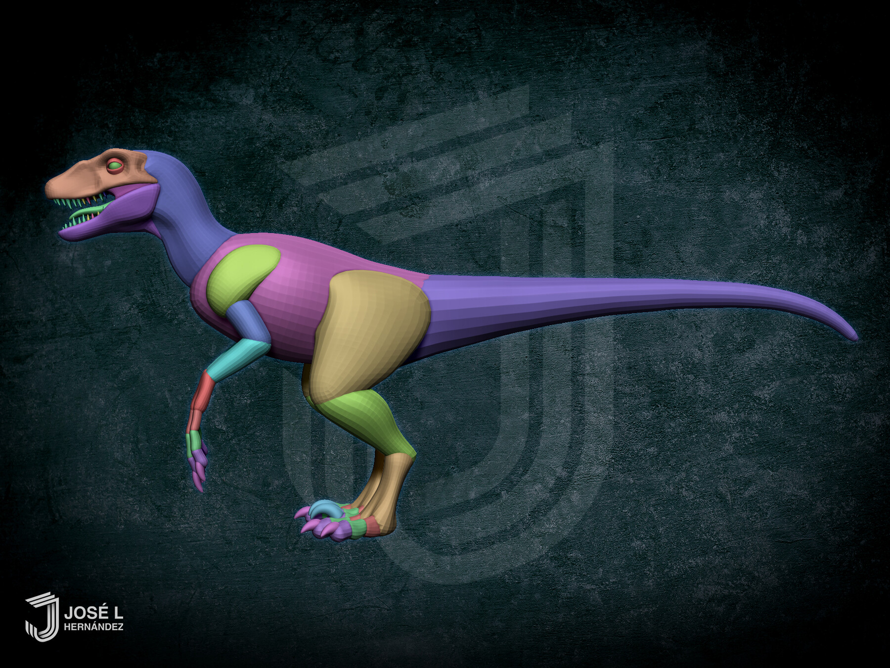 ArtStation - Blockout Velociraptor | Resources