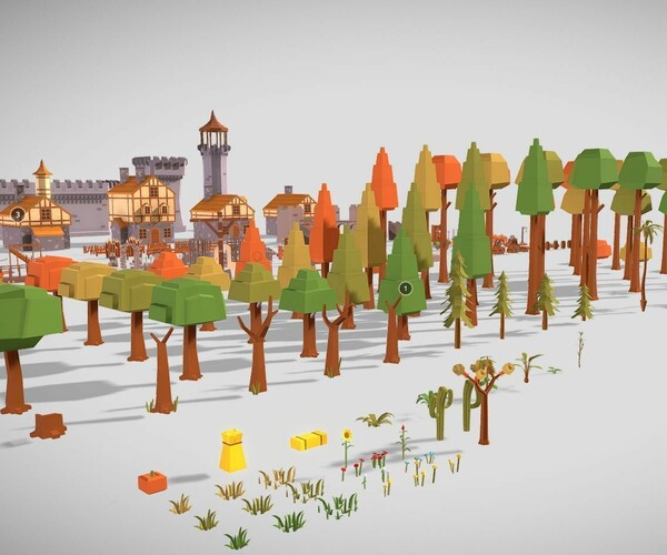 ArtStation - Low Poly Mega Assets Pack | Game Assets