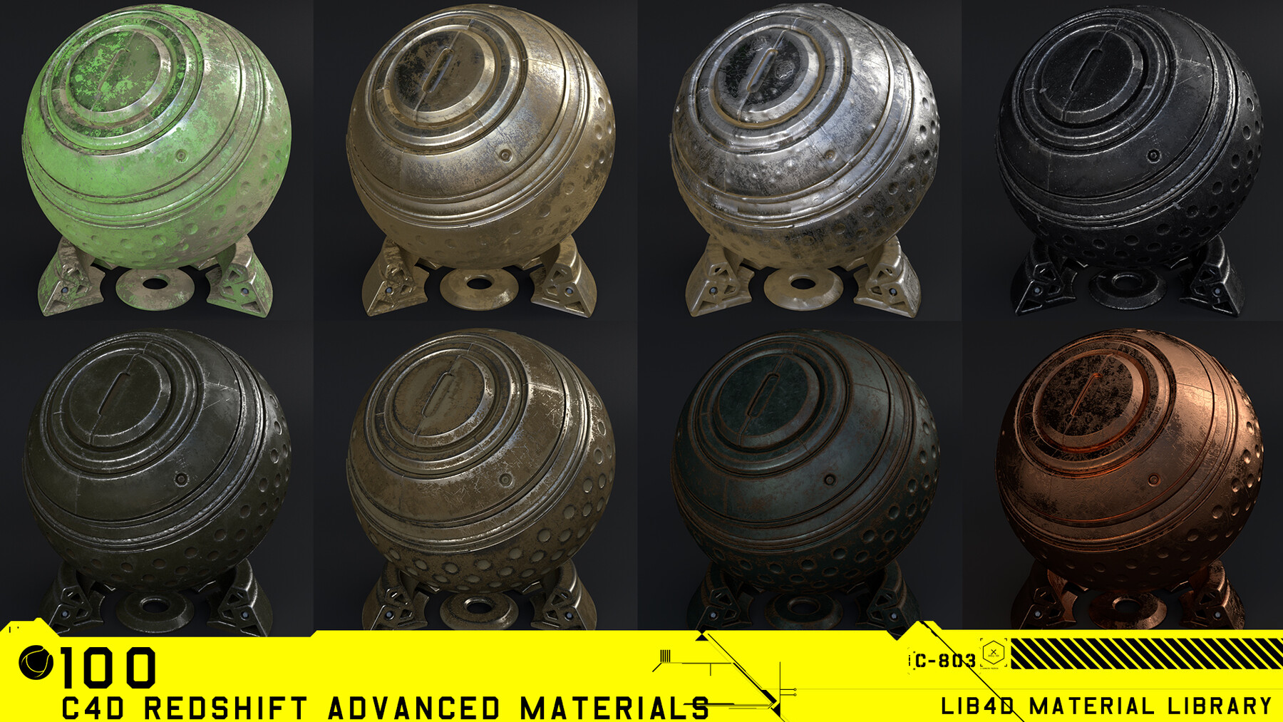 ArtStation - 100 C4D Redshift Advanced Materials | Resources