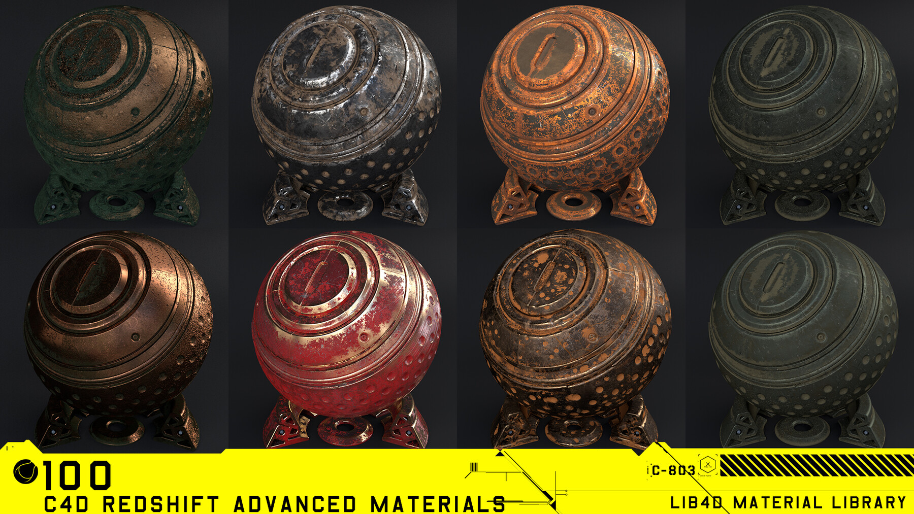 ArtStation - 100 C4D Redshift Advanced Materials | Resources