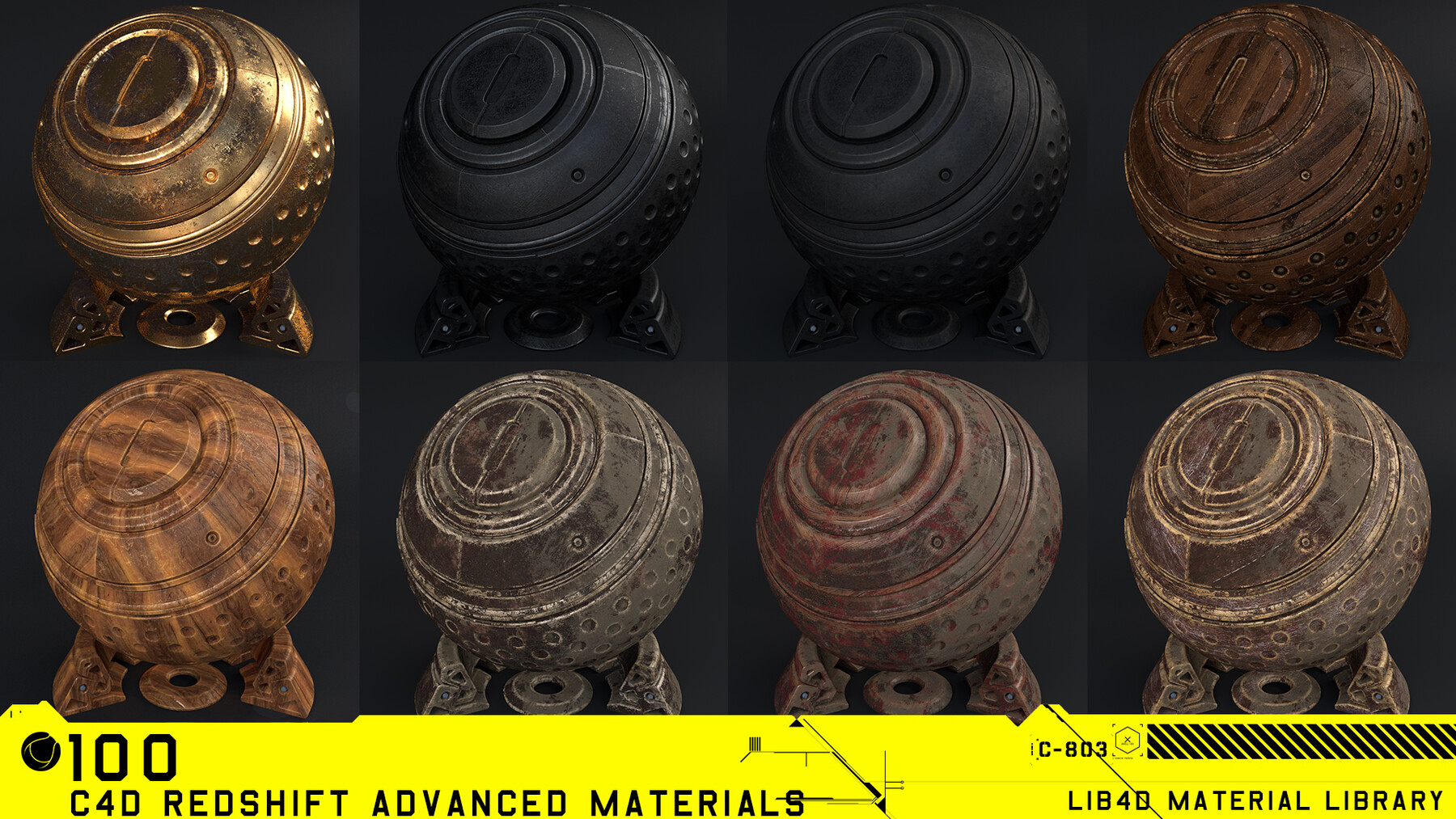 ArtStation - 100 C4D Redshift Advanced Materials | Resources