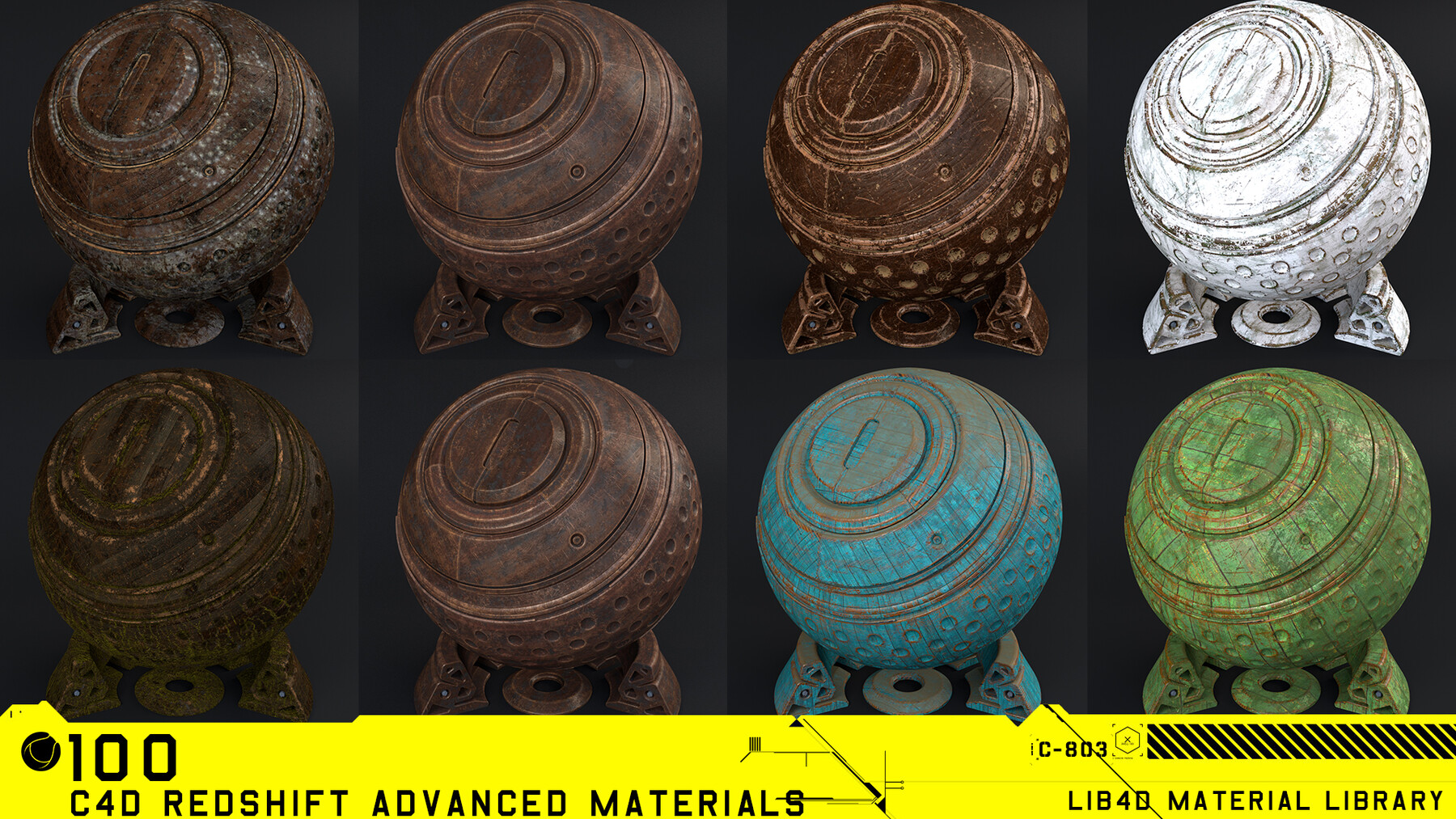 ArtStation - 100 C4D Redshift Advanced Materials | Resources