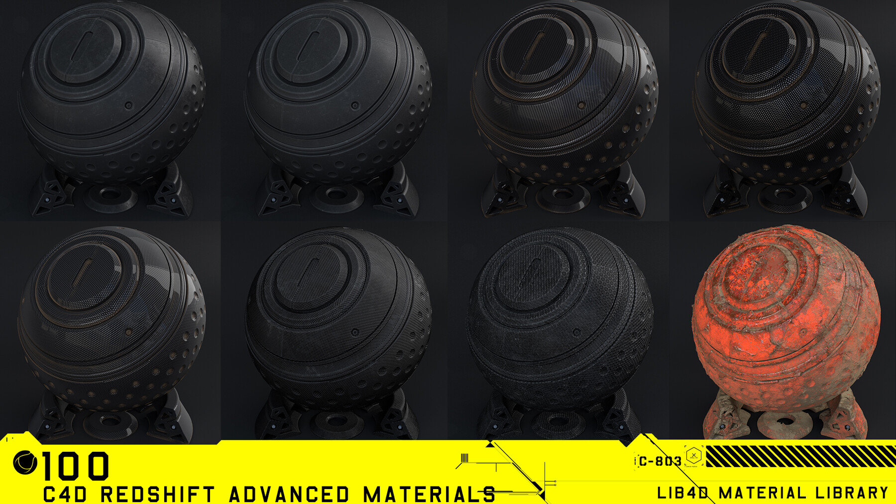 ArtStation - 100 C4D Redshift Advanced Materials | Resources