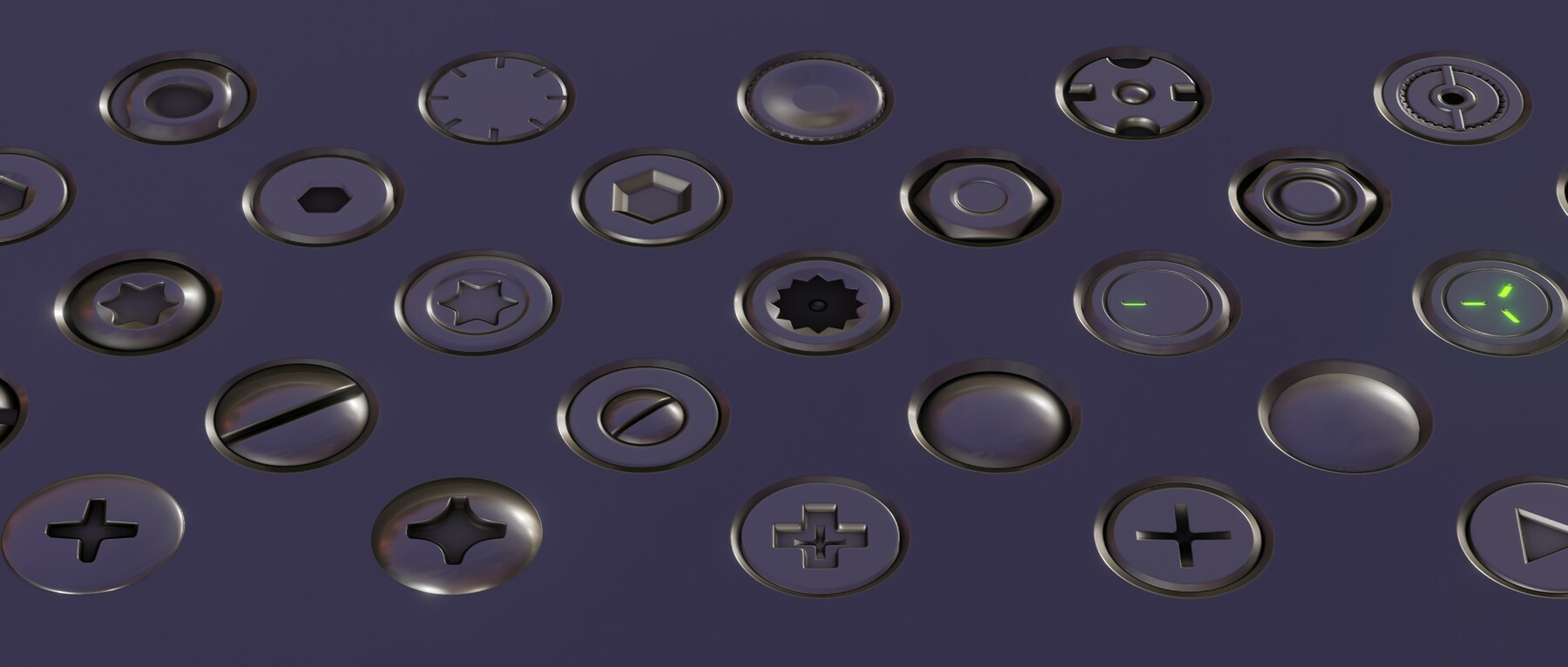 ArtStation - 50 Decals. Screws & Nuts. Decal machine 2.1 ready. | Resources