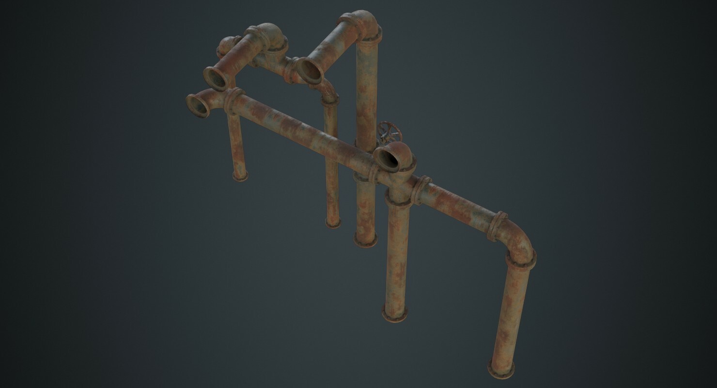 ArtStation - Industrial Pipes 2C | Game Assets