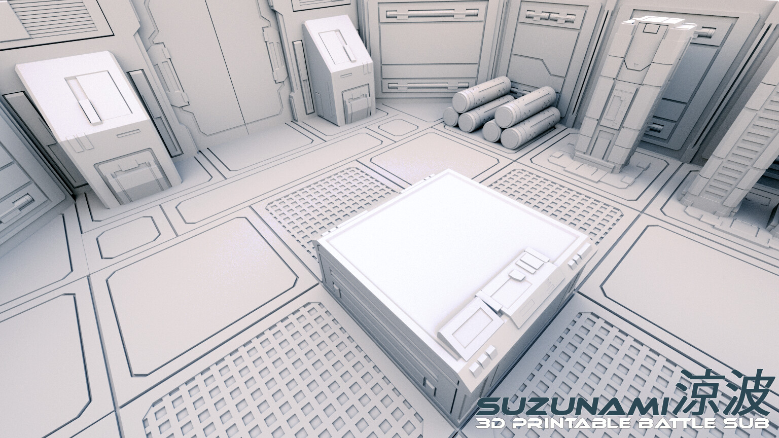 ArtStation - 3D Printable OpenLOCK Compatible Tiles - Battle Submarine ...