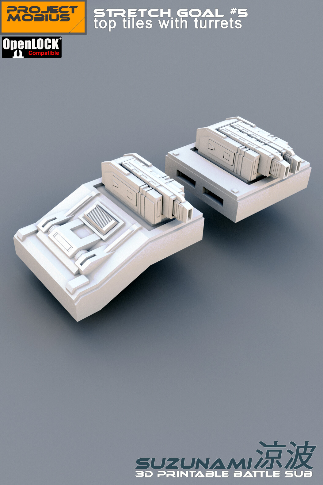 ArtStation - 3D Printable OpenLOCK Compatible Tiles - Battle Submarine ...