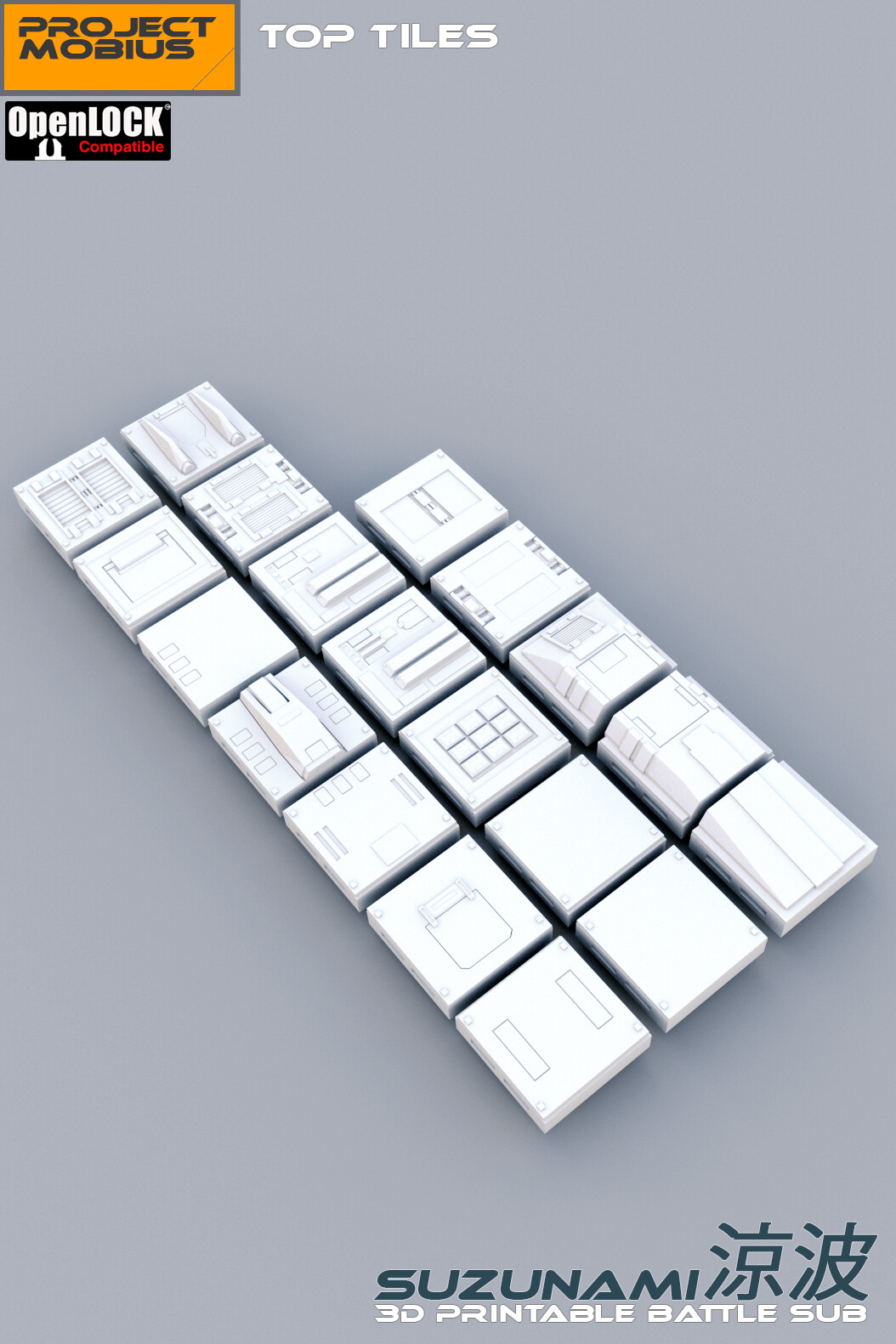 ArtStation - 3D Printable OpenLOCK Compatible Tiles - Battle Submarine ...