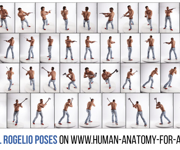 ArtStation - Human Anatomy | Rogelio 6 Fighting Poses #1 | 48 Photos ...