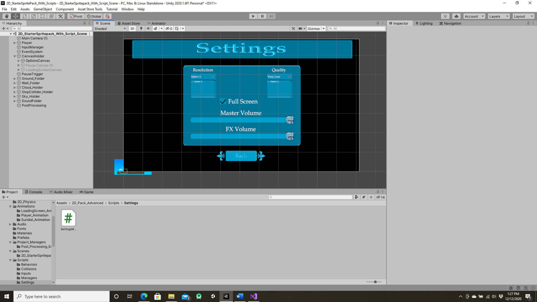 ArtStation - 2D Starter Sprite Pack With Scripts | Game Assets