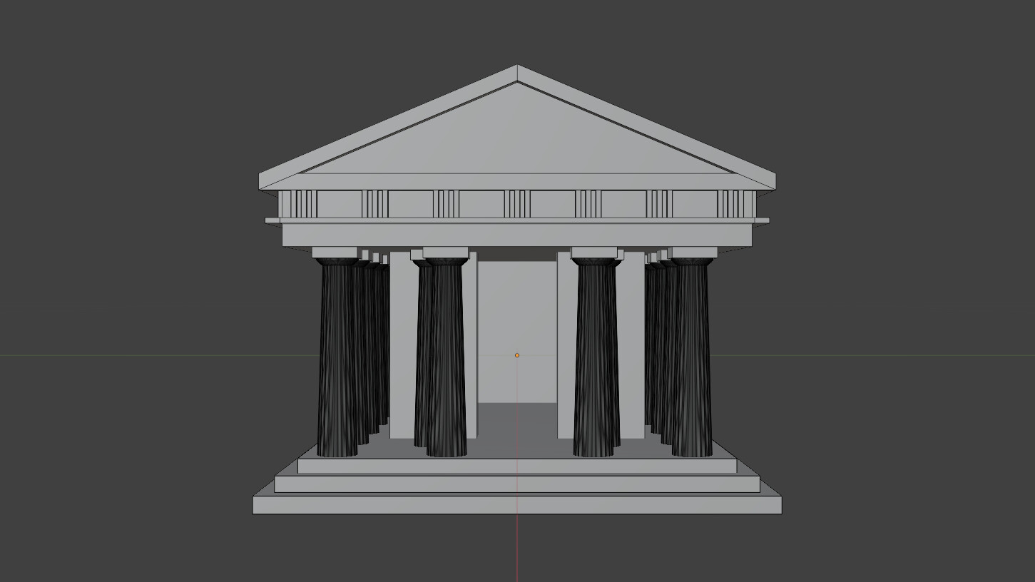 ArtStation - Greek temple Low Poly No Mat No Ornaments | Game Assets