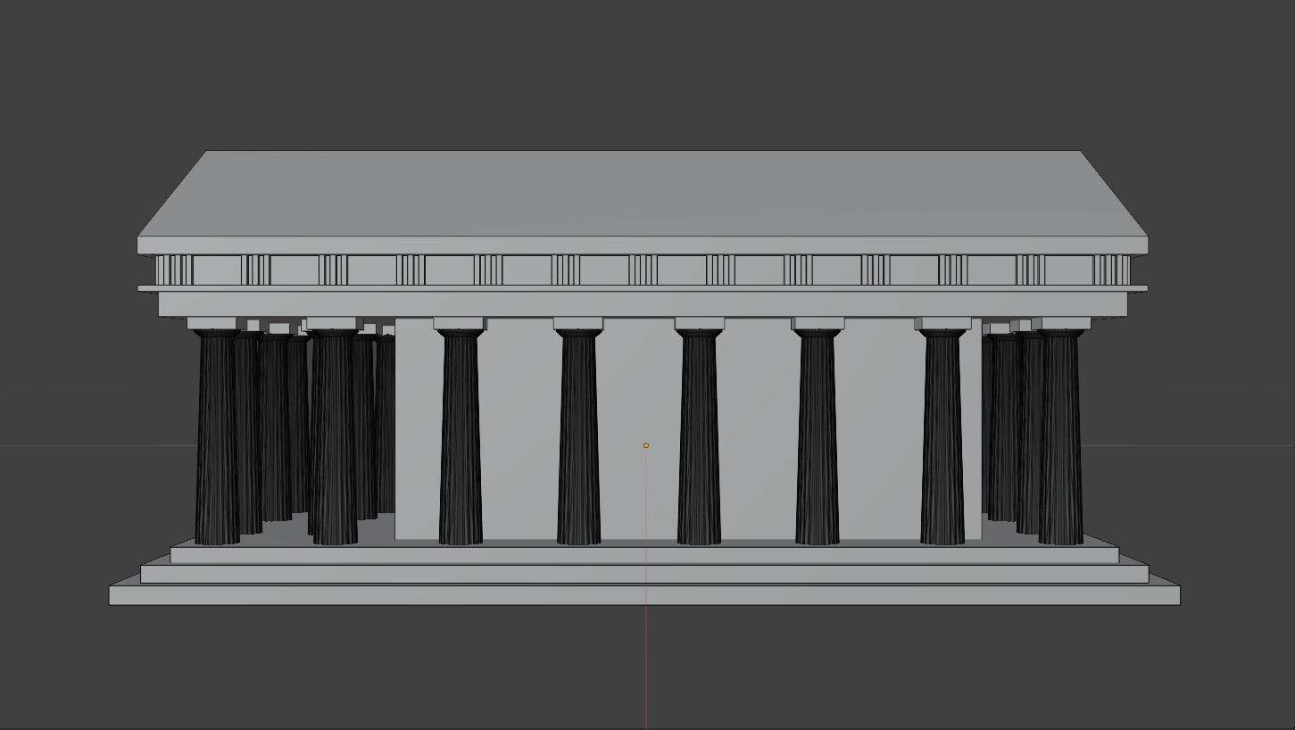 ArtStation - Greek temple Low Poly No Mat No Ornaments | Game Assets