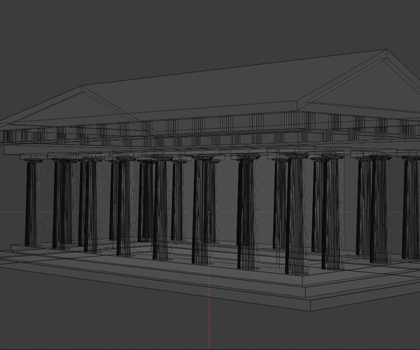 ArtStation - Greek temple Low Poly No Mat No Ornaments | Game Assets