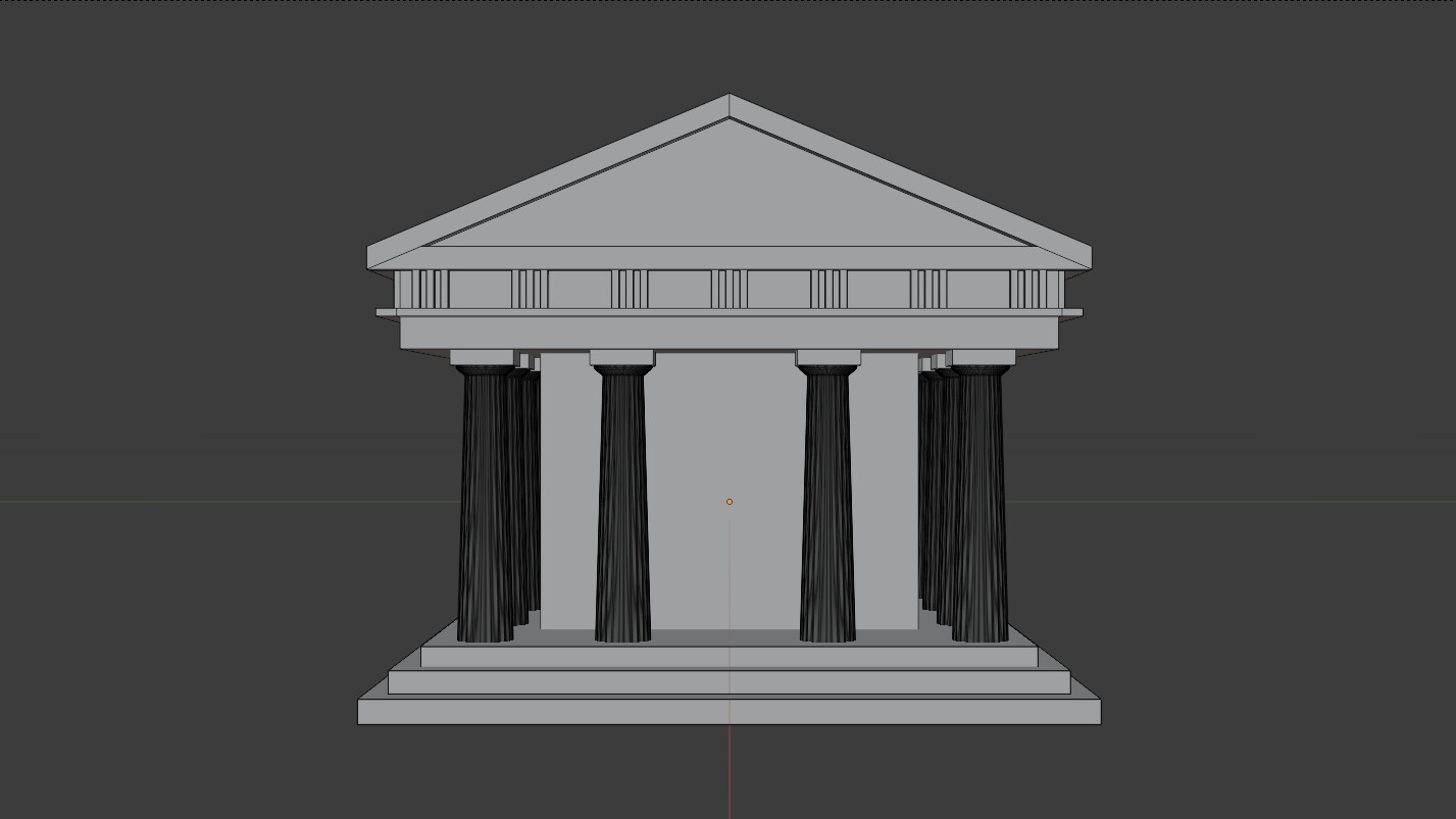 ArtStation - Greek temple Low Poly No Mat No Ornaments | Game Assets