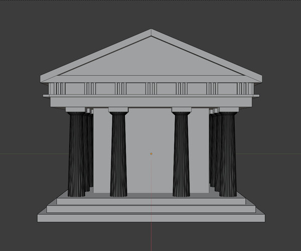 ArtStation - Greek temple Low Poly No Mat No Ornaments | Game Assets
