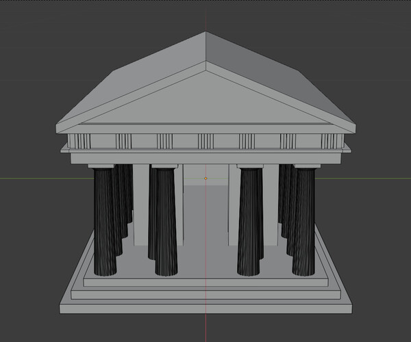 ArtStation - Greek temple Low Poly No Mat No Ornaments | Game Assets