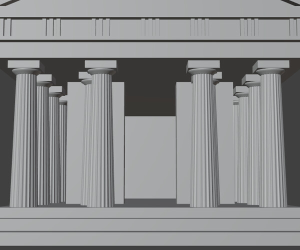 ArtStation - Greek temple Low Poly No Mat No Ornaments | Game Assets