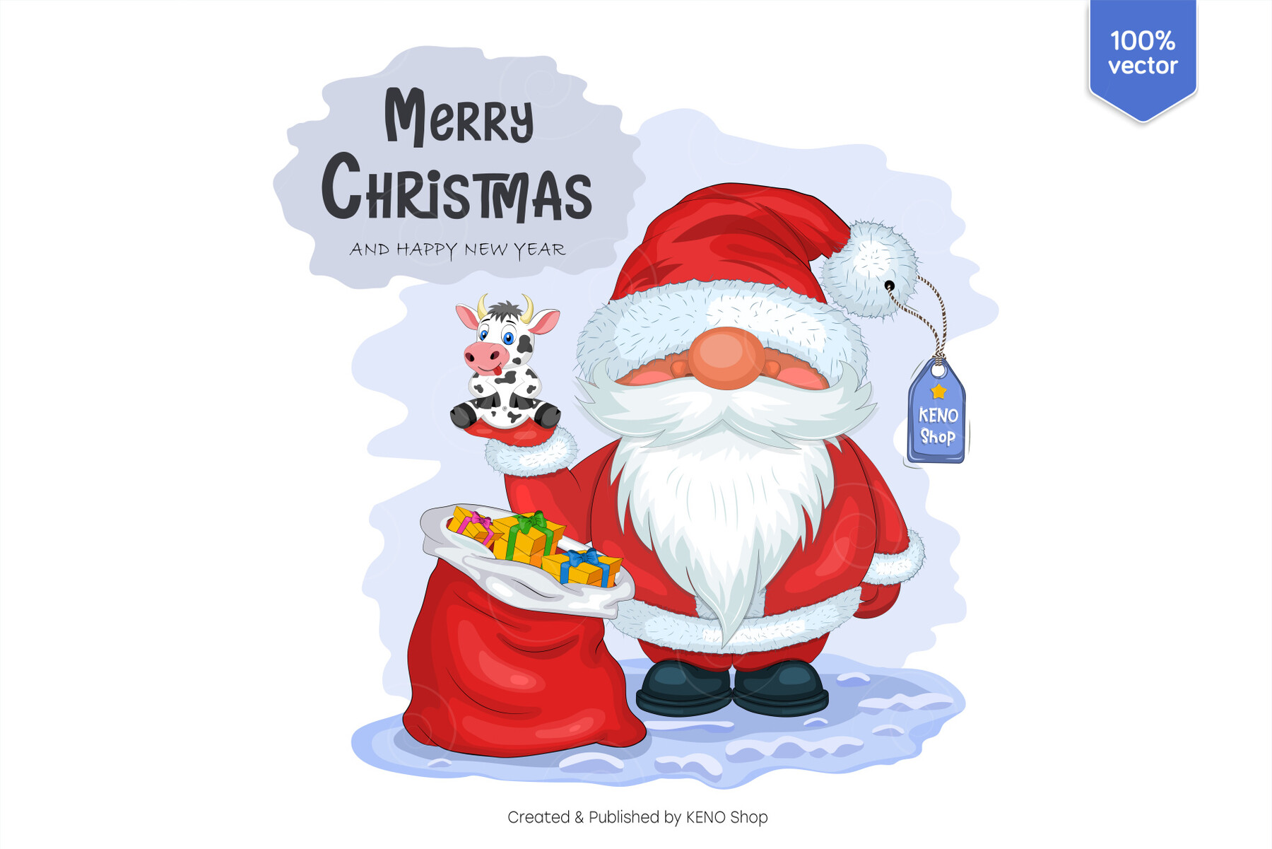 ArtStation - Santa Claus with a bull. | Artworks