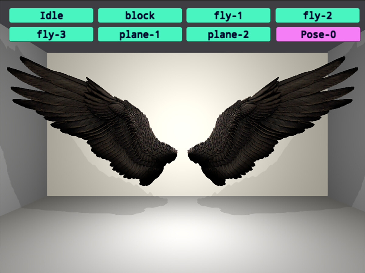 ArtStation - Low Poly Animated Dark Angel Wings | Game Assets