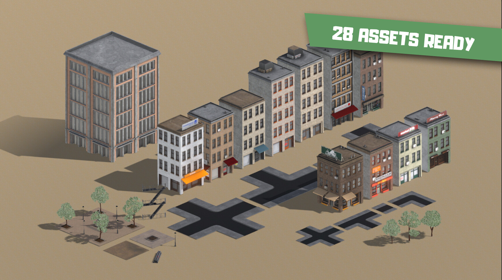 ArtStation - Easy Modular City | Game Assets