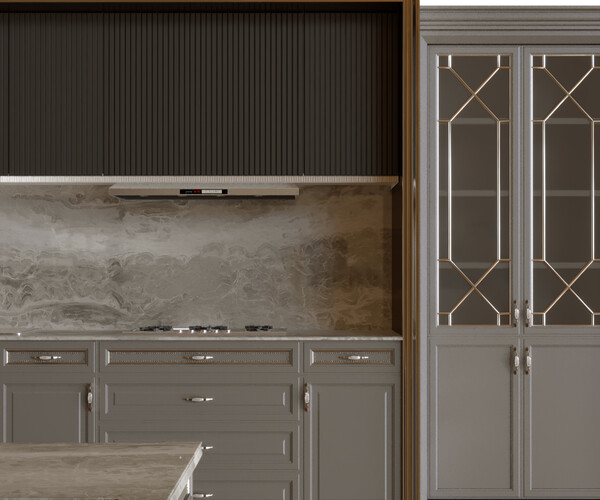 ArtStation - gray kitchen 002 | Resources